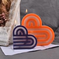 China Dropping glue ins style heart-shaped door candle mold heart-shaped coaster Valentine's Day arch decoration silicone mold for sale