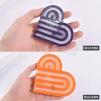 China Dropping glue ins style heart-shaped door candle mold heart-shaped coaster Valentine's Day arch decoration silicone mold for sale