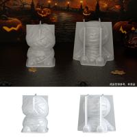 China Aromatherapy gypsum funny puppet human jewelry silicone mold DIY candle Halloween ornament drip glue mold for sale