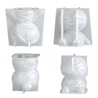 China Aromatherapy gypsum funny puppet human jewelry silicone mold DIY candle Halloween ornament drip glue mold for sale