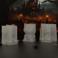 China Aromatherapy gypsum funny puppet human jewelry silicone mold DIY candle Halloween ornament drip glue mold for sale