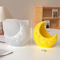 China Embossed pattern moon storage box mold, handmade DIY gypsum cement jewelry box, home decoration silicone mold for sale