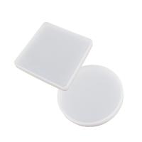 China DIY crystal dropper resin gypsum coaster, round square animal dried flower specimen press mud board silicone mold for sale