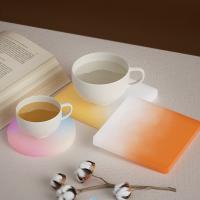 China DIY crystal dropper resin gypsum coaster, round square animal dried flower specimen press mud board silicone mold for sale