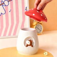 China Explosive Squirrel Mushroom House Storage Can Silicone Mold DIY Aromatherapy Candle Cup Ornament Gypsum Mold for sale