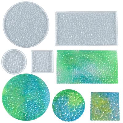 China DIY Crystal Drip Glue Aromatherapy Gypsum Grinding Tool Round, Rectangular, Diamond Pattern Table Silicone Mold for sale