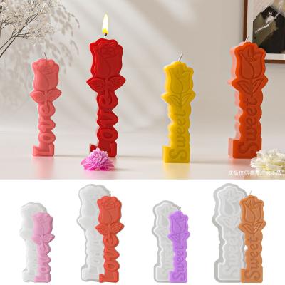China New Rose, Tulip, Flower Candle Ornament Silicone Mold Aromatherapy Gypsum Dropping Mold for sale