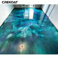 China Color Pigments Metallic Epoxy Floor Coating Durable Long-Lasting Flooring for sale