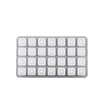 China Crystal Drip Glue 26 English Letter Bead Cube Perforated Gypsum Bracelet Bead Silicone Mold for sale