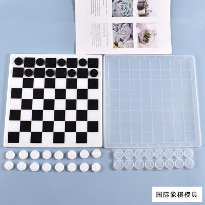 China DIY Crystal Dropping Glue Mold Fun Game Chess Silicone Mold Spot Wholesale for sale