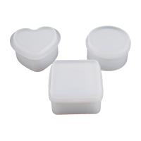 China DIY crystal dropper mold storage box, peach heart circular upright table storage jewelry box, silicone mold for sale