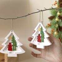 China DIY Christmas Dropping Mold Christmas Tree Snowman Aromatherapy Expanded Gypsum Hanging Silicone Mold for sale