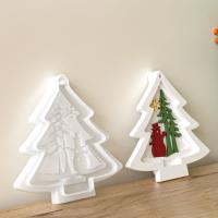 China DIY Christmas Dropping Mold Christmas Tree Snowman Aromatherapy Expanded Gypsum Hanging Silicone Mold for sale