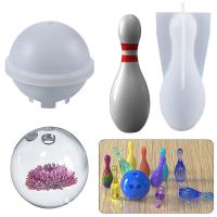 China DIY crystal dropper bowling ball mold, bowling set, home fun play table, silicone mold for sale