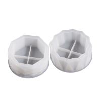 China Circular cut flower pot storage box silicone mold DIY crystal drip glue cement gypsum resin grinding tool for sale