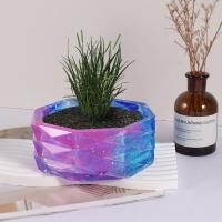 China Circular cut flower pot storage box silicone mold DIY crystal drip glue cement gypsum resin grinding tool for sale