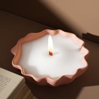 China DIY dropper resin sized shell storage tray, aromatherapy gypsum lace shell candle cup, silicone mold for sale