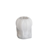 China DIY resin mirror lace flower hydroponic vase DIY gypsum candle holder silicone mold for sale