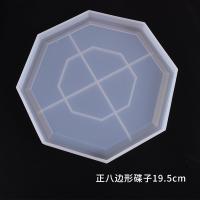 China DIY crystal dropper mold, large octagonal dish, table, polygonal base, coaster, silicone mold for sale