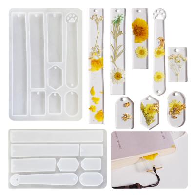 China DIY crystal resin dropper glue large, medium, small rectangular cat claws hexagonal oval bookmark full page silicone mold for sale