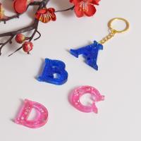 China DIY resin shaped 26 English letter dropper mold aromatherapy keychain pendant silicone mold for sale