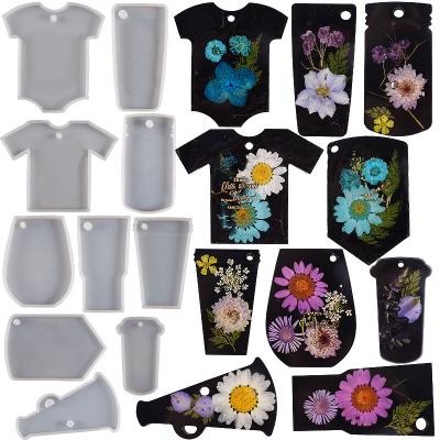 China T-shirt bottle cup horn pendant hanging silicone mold DIY crystal drip glue aromatherapy gypsum grinding tool for sale