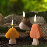 China Sanlian Mushroom Pinecone Candle Ornament Grinding DIY Resin Gypsum Home Decor Dropping Silicone Mold for sale