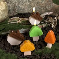China Sanlian Mushroom Pinecone Candle Ornament Grinding DIY Resin Gypsum Home Decor Dropping Silicone Mold for sale
