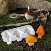 China Sanlian Mushroom Pinecone Candle Ornament Grinding DIY Resin Gypsum Home Decor Dropping Silicone Mold for sale