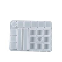 China DIY crystal dropper grinding tool square heart nine grid splicing photo frame table decoration silicone mold for sale