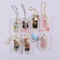 China Drip resin DIY quicksand pendant keychain silicone mold Valentine's Day double hole quicksand hanging grinder for sale