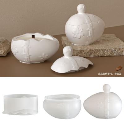 China Easter storage jar silicone mold DIY egg Easter egg flower egg candle cup ornament gypsum mold for sale