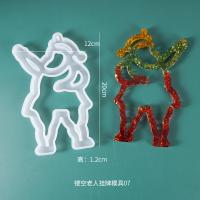 China DIY crystal dropper mold, Santa Claus reindeer pendant, room decoration theme, silicone mold for sale
