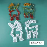 China DIY crystal dropper mold, Santa Claus reindeer pendant, room decoration theme, silicone mold for sale