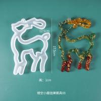 China DIY crystal dropper mold, Santa Claus reindeer pendant, room decoration theme, silicone mold for sale