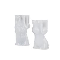 China DIY Drip Glue Sculpture Male and Female Body Grinding Tools Human Candle Aromatherapy Gypsum Ornament Silicone Mold for sale