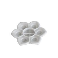 China Aromatherapy gypsum resin lotus flower candle holder ornament silicone mold DIY minimalist style candle base for sale