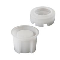 China DIY Cement Gypsum Candle Aromatherapy Stove Castle Candlestick Warm Tea Stove Heating and Insulation Teapot Silicone Mold for sale