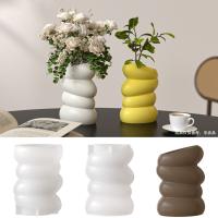 China Ins style pebble vase silicone mold handmade DIY gypsum cement fragrance stone decorative flower pot drip mold for sale