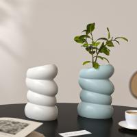 China Ins style pebble vase silicone mold handmade DIY gypsum cement fragrance stone decorative flower pot drip mold for sale