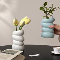 China Ins style pebble vase silicone mold handmade DIY gypsum cement fragrance stone decorative flower pot drip mold for sale