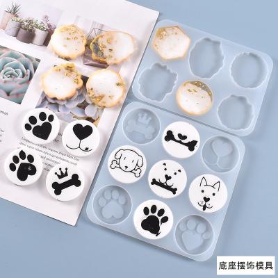 China DIY dropper mold, mobile airbag bracket mold, pet bone irregular hanging silicone mold for sale