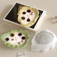 China Cross border popular leaf tray silicone mold DIY aromatherapy gypsum leaf tray candle cup mold for sale