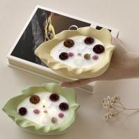China Cross border popular leaf tray silicone mold DIY aromatherapy gypsum leaf tray candle cup mold for sale