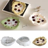 China Cross border popular leaf tray silicone mold DIY aromatherapy gypsum leaf tray candle cup mold for sale