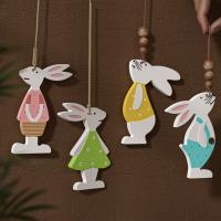 China Easter DIY Resin Gypsum Four Grid Little Rabbit Pendant Hanging Key Hanging Silicone Mold for sale