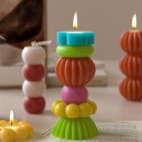 China Factory direct sales of silicone candle molds DIY layered music souvenirs aromatherapy candle molds for sale