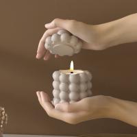 China DIY resin gypsum cement polka dot bubble bead storage jar aromatherapy candle cup ornament silicone mold for sale