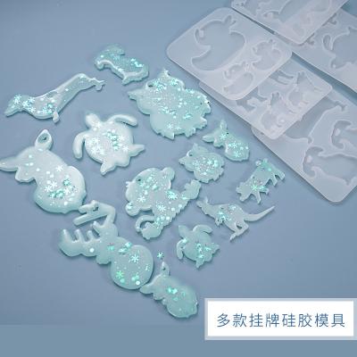 China DIY drip glue mold hanging pendant keychain self-made creative hanging decoration silicone mold wholesale for sale