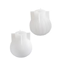China DIY gypsum pumpkin vase candlestick smooth circular test tube flower planter candle base silicone mold for sale